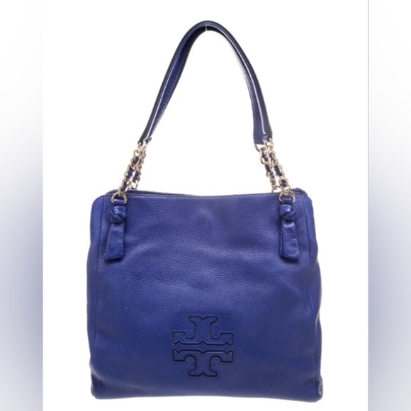 Tory Burch | Bags | Tory Burch Euc Blue Harper Tote | Poshmark